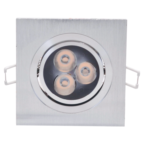 3W recessed square metal LED downlight LENS