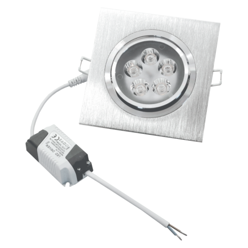 5W recessed square metal LED downlight LENS